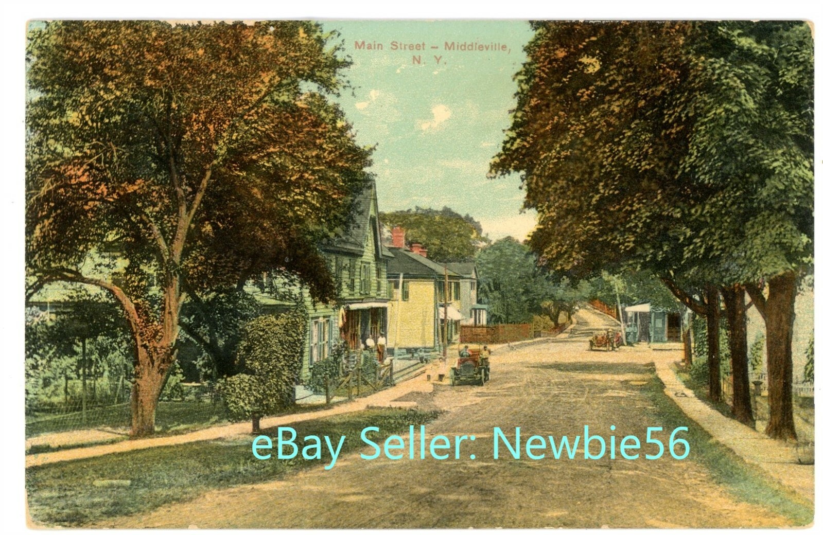 Middleville NY - VIEW DOWN MAIN STREET - Postcard Herkimer County | eBay