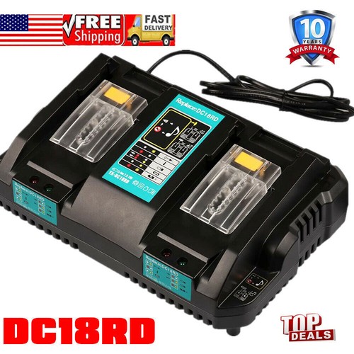 NEW For Makita DC18RD 18V LXT Li-Ion Dual Port Rapid Optimum Battery ...