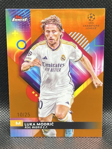 2023-24 Topps Finest UEFA Orange Refractor 10/25 Luka Modric #JERSEY ...