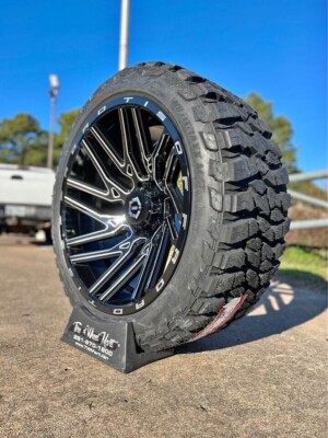 4 New 24x12 TIS 554 Black Milled Wheels w/ 35125024 Tires 8x170 -44 ...