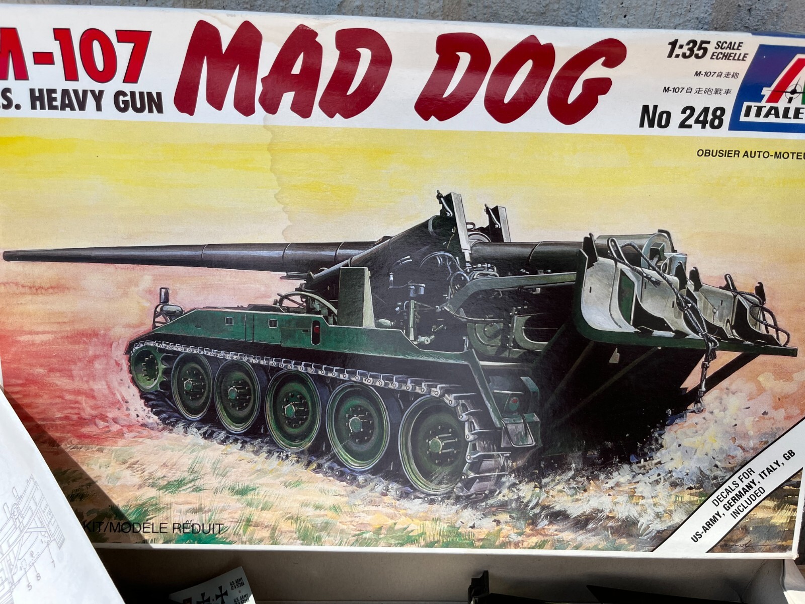 ITALERI # 248 1/35nd SCALE M107 MAD DOG MODEL KIT ( AS IS ) | eBay