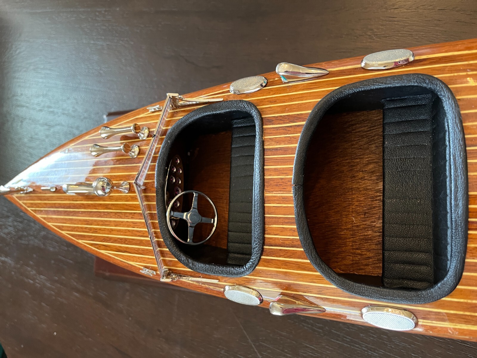 Beautiful TYPHOON 1929 Large Wood Boat Model w/ Base ASA029 | eBay