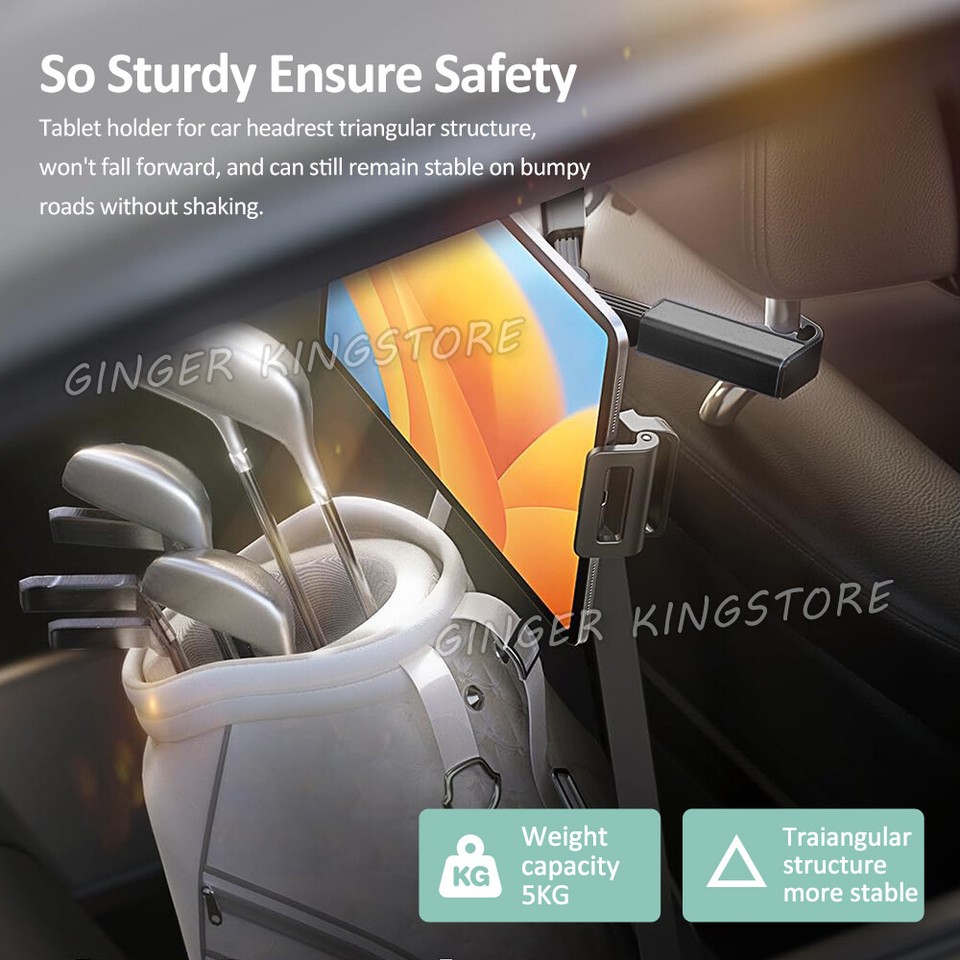 360° Mount Car Headrest Holder Seat Back Phone Tablet Universal for IOS iPad A | eBay Australia