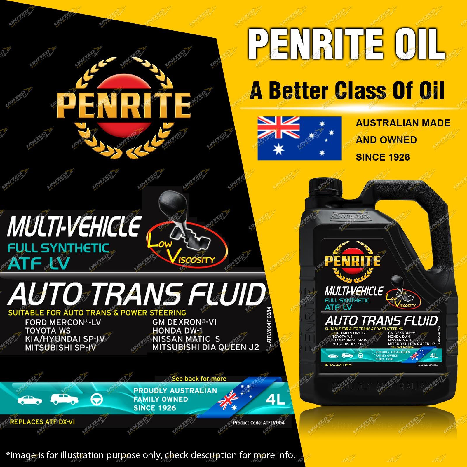 Penrite Full Synthetic ATF Multivehicle LV low viscosity Auto Trans ...