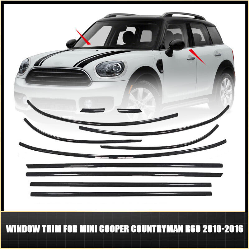 Fits Mini Cooper Countryman R60 2010-2016 Chrome Car Window Trim Gloss ...