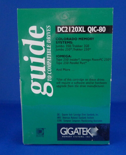 Lot of 20 Gigatek Data Cartridges DC2120XL QIC-80 170MB NEW OLD STOCK ...
