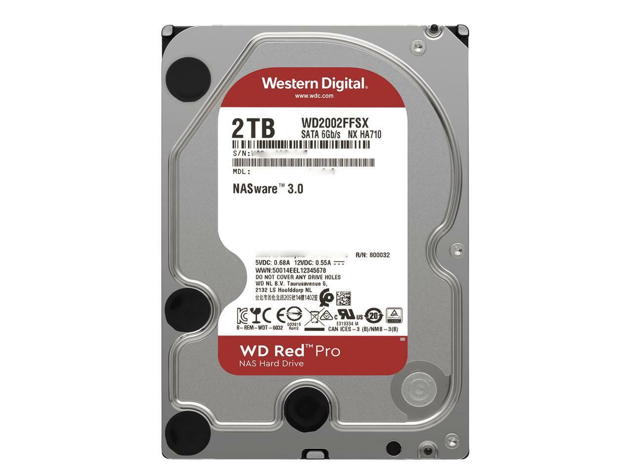 WD Red Pro NAS Hard Drive WD2002FFSX - Hard drive - 2 TB - internal - 3 ...