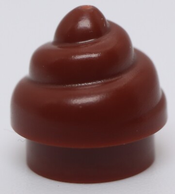 Lego 4x Reddish Brown Plate Round 1 x 1 Horizontal Swirl Twist Poop | eBay