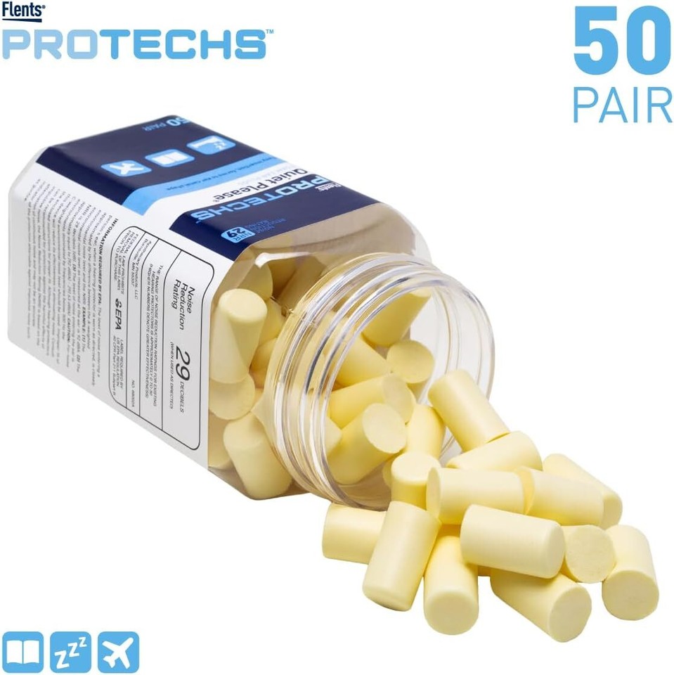 Flents Protechs Quiet Please Sleep Ear Plugs, NRR 29 (50 Pair) USA | eBay