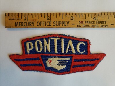 Vintage Pontiac Indian Head Car-Auto Wing Patch - Sew On Embroidered ...