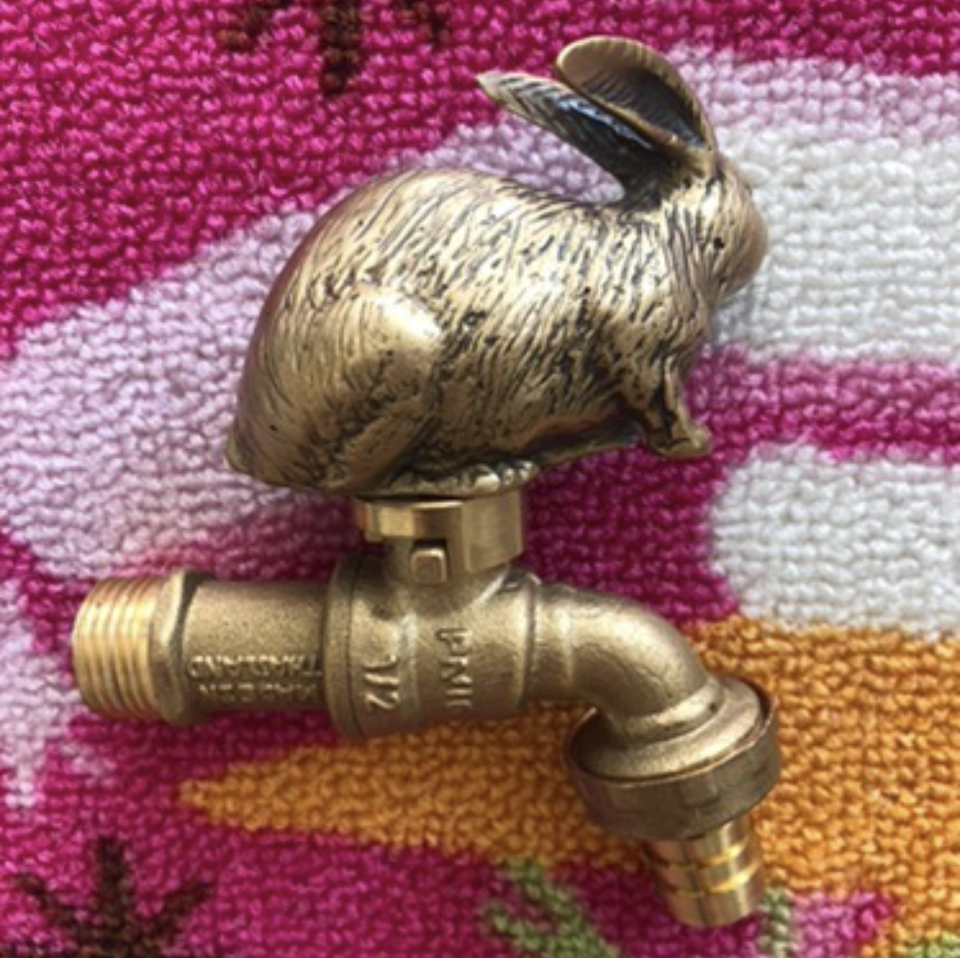 Brass Garden Faucet Tap Water Rabbit Kitchen Handle Spigot Outdoor Yard ...