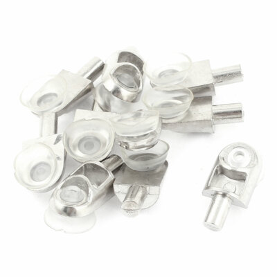 10 Pcs Clear Suction Cup Shelf Support Holder Pin 5mm Dia for Glass ...