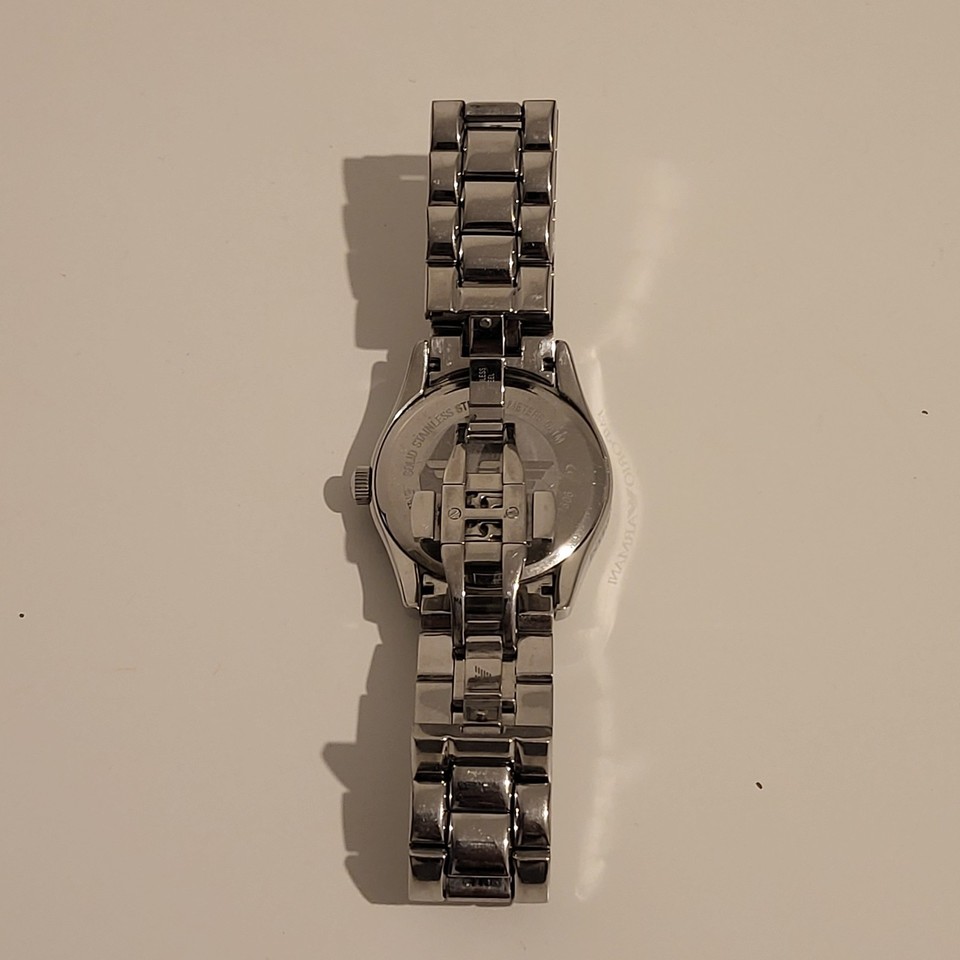 Emporio Armani Silver Solid Stainless Steel 50 Meters 5ATM AR 0647 ...