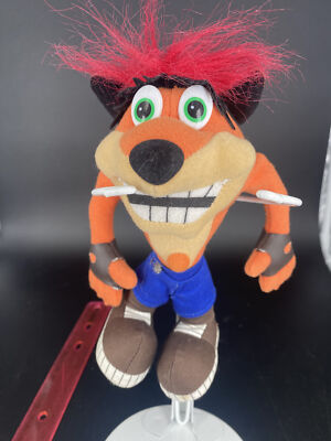 Crash Bandicoot Keychain Plush 1999 SAE CHANG TOY WORLD SAMPLE VERY ...