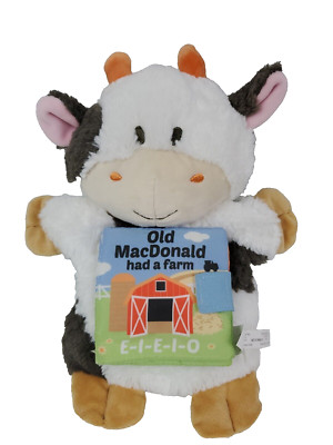Demdaco Nat And Jules Plush Story Time Cow Hand Puppet Old MacDonald ...