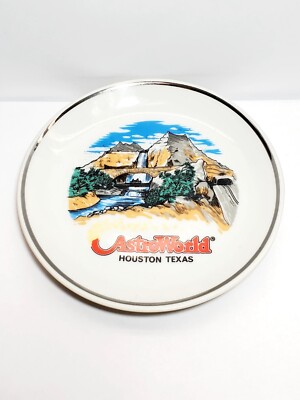 VINTAGE ASTRO WORLD 4 1/4" Souvenir Mini Plate Collectible HOUSTON ...