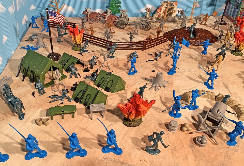 Civil War Playset #3 - Marx Replica 1960s Civil War Playset - 54mm toy ...