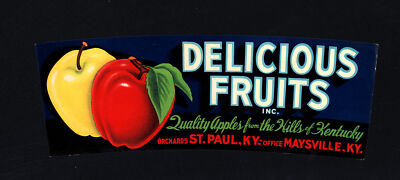 Vintage Delicious Fruits Apples St Paul Kentucky Original Fruit Crate ...