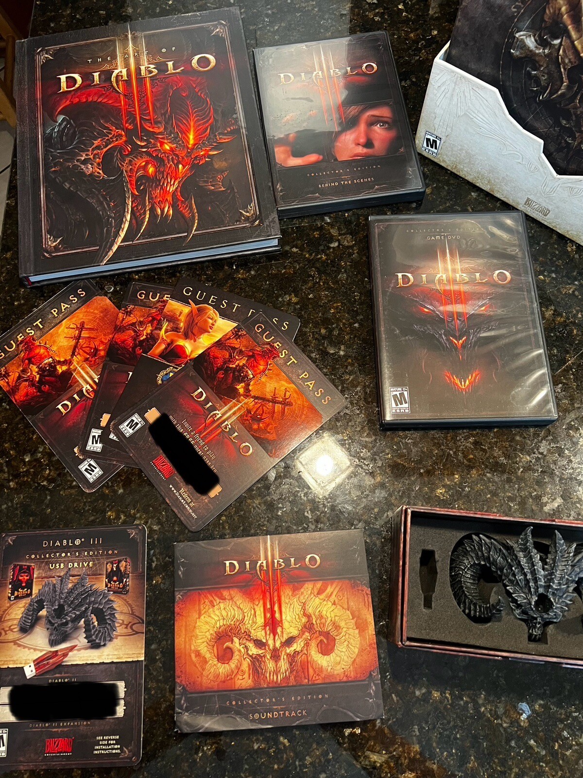 Diablo III (3) Collector's Edition Box Missing USB, Possibly Used Codes ...