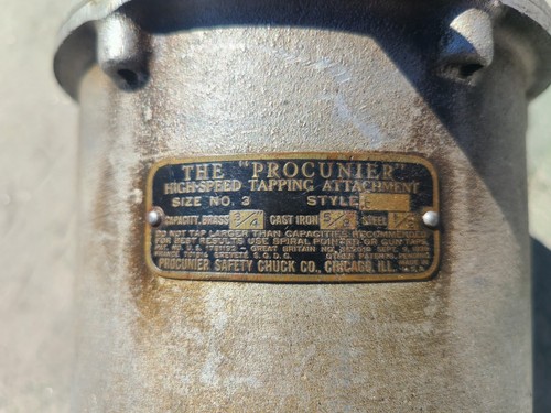 Procunier tapping head #3 style E for brass 3/4",cast iron 5/8", steel ...