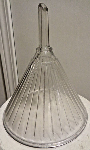 Mooney Air Vent Heavy-Molded Flint Glass Scientific Lab Funnel Ribs 32 ...