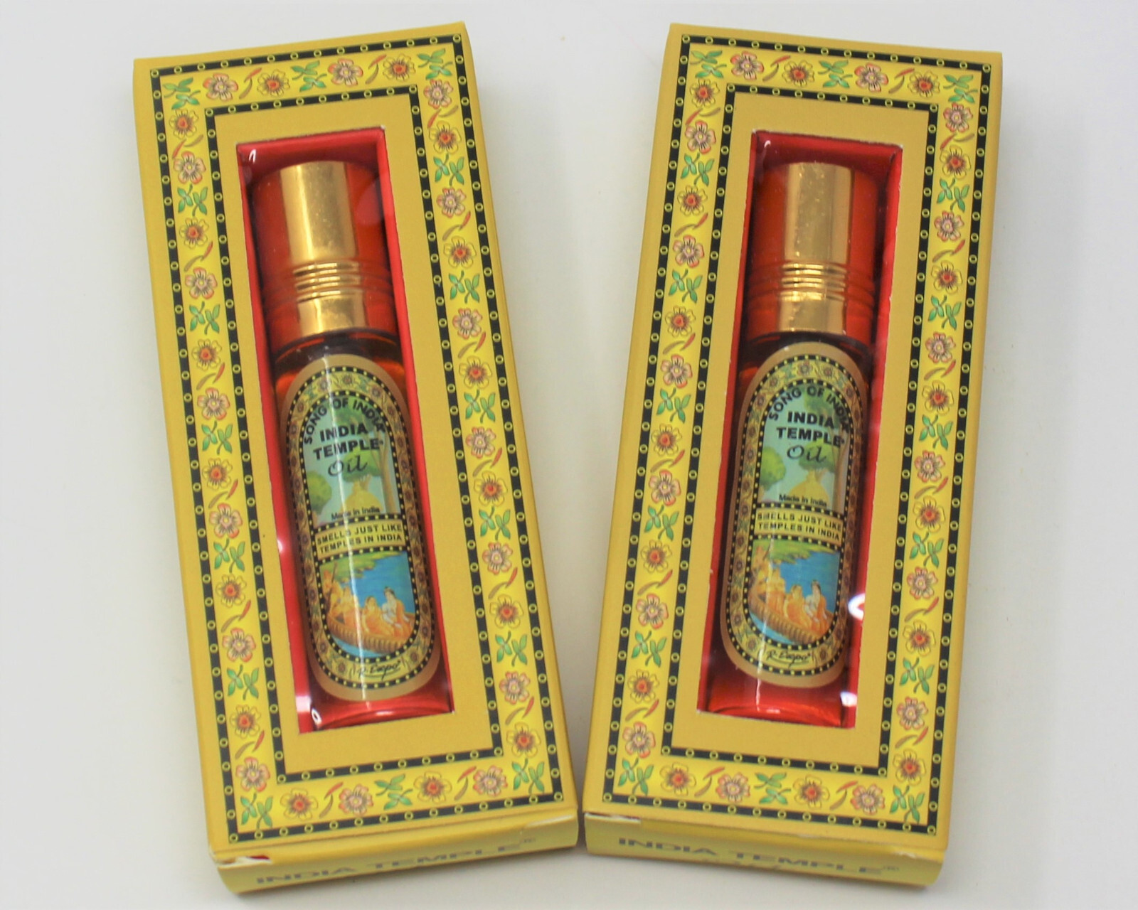 Song of India Temple Perfume Oil, TWIN PACK: 2 X 8 ml Bottles (Body ...