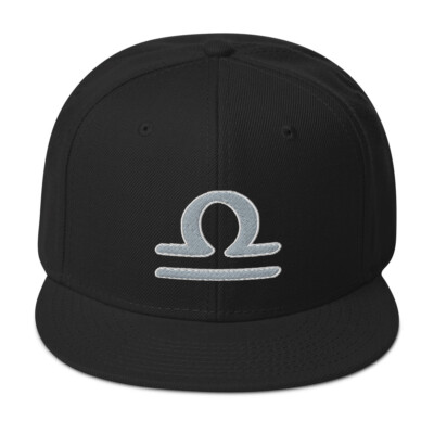 Zodiac Sign Libra Embroidered Flat Bill Cap Snapback Hat Astrology ...