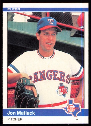 1984 Fleer Jon Matlack Texas Rangers #422 | eBay