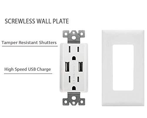Outlet with USB High Speed Charger 4.2A Charging CapabilityDuplex ...