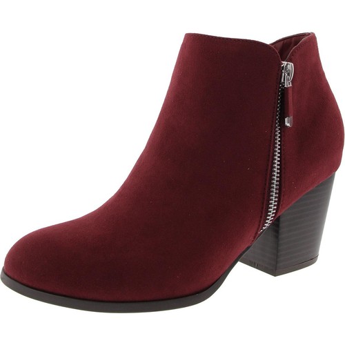 Style & Co. Womens Masrina Red Brocade Booties Heels 7.5 Medium (B,M ...