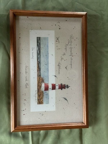 Vintage D. Morgan 1990 Lighthouse Scene Signed By Artist 17" x 11 ...