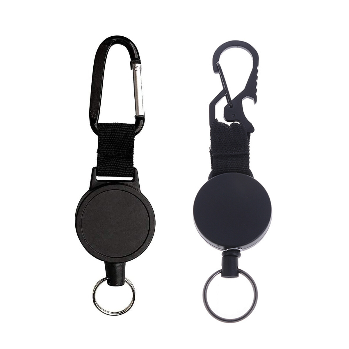 2x Heavy-Duty Retractable Key Chain | Strong ID Badge Holder Belt Clip ...