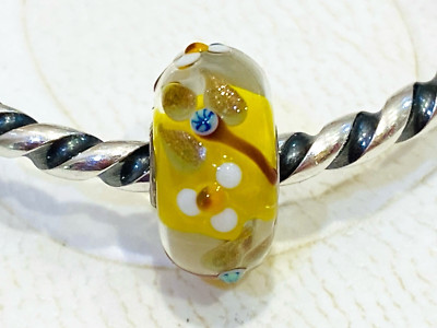 Authentic Trollbeads Summer Flowers Yellow Glass Bead TGLBE-20025 | eBay