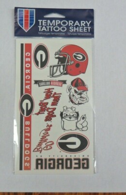 GEORGIA BULLDOGS TEMPORARY TATTOOS FREE SHIPPING | eBay