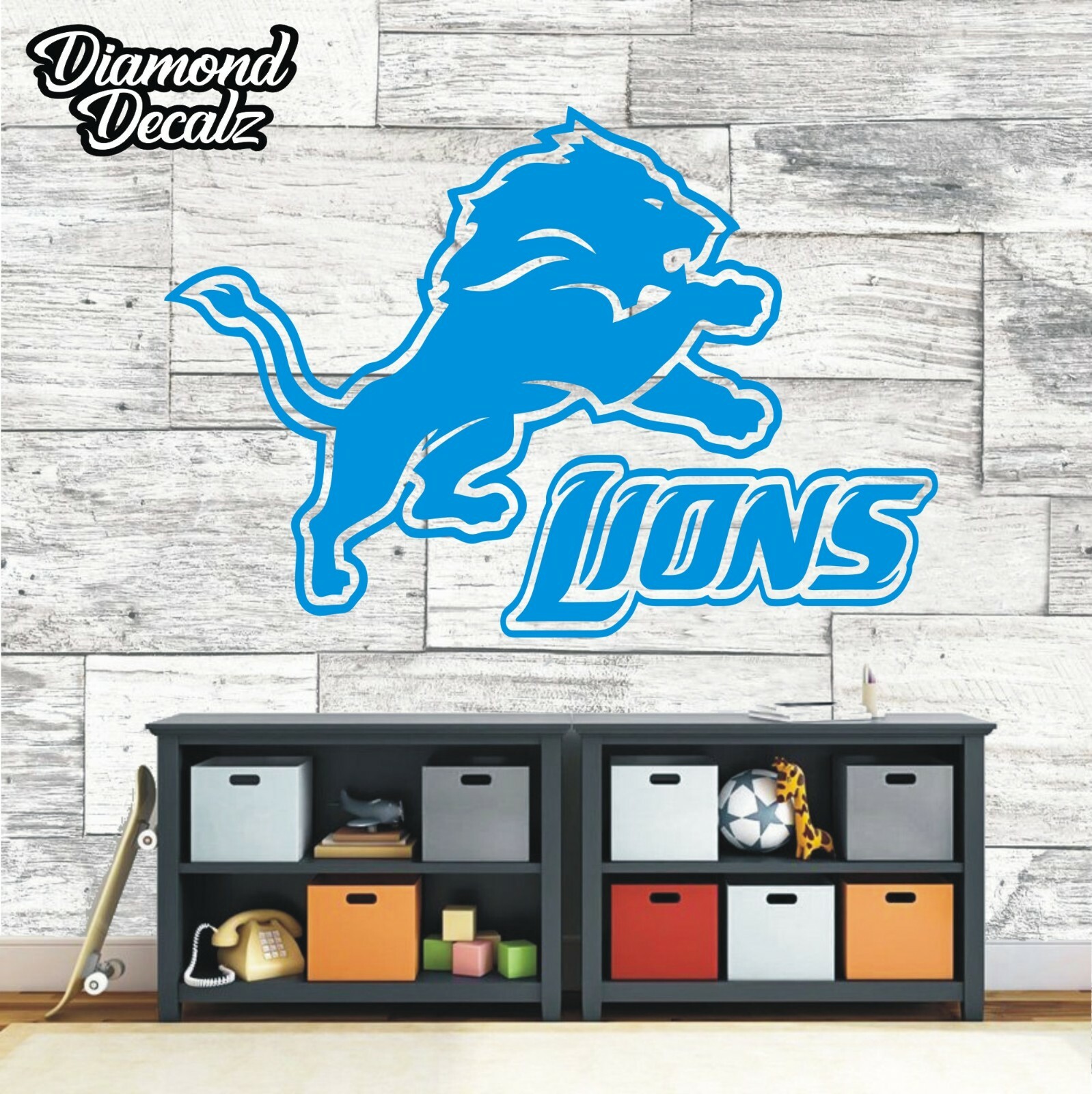 Detroit Lions Nation (Set of 2) Vinyl Decals for Yeti Tumbler NFL ...