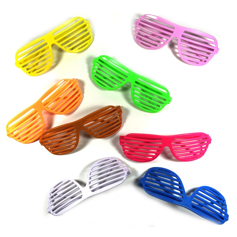 Set of 6 Sunglasses Shutter Shades Glasses Retro Club Party Fashion ...