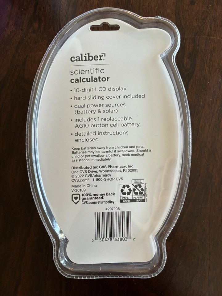 Caliber Scientific Calculator 10-Digit LCD Display 240 Functions | eBay