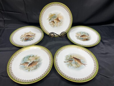 Set of 5 Designs ~ Gilman Collamore & Co New York" FISH" Cabinet Plates ...