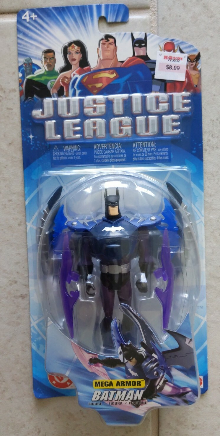 NEW DC JUSTICE LEAGUE MATTEL MEGA ARMOR BATMAN ACTION FIGURE! S49 ...