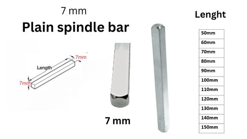 Door Handle Spindle Bar 7mm Plain Square Rod Through Doors Windows UPVC ...