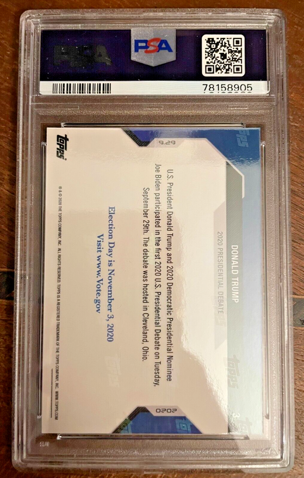 DONALD TRUMP 2020 Topps Now Election #3 PSA 10 GEM MINT | eBay
