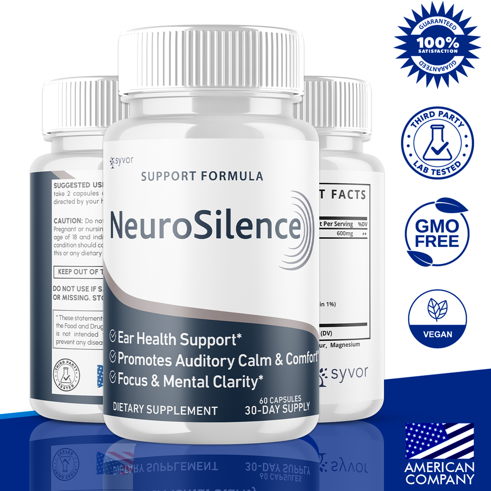 (2 Pack) NeuroSilence Ear Health Support Advanced Neuro Silence Formula ...