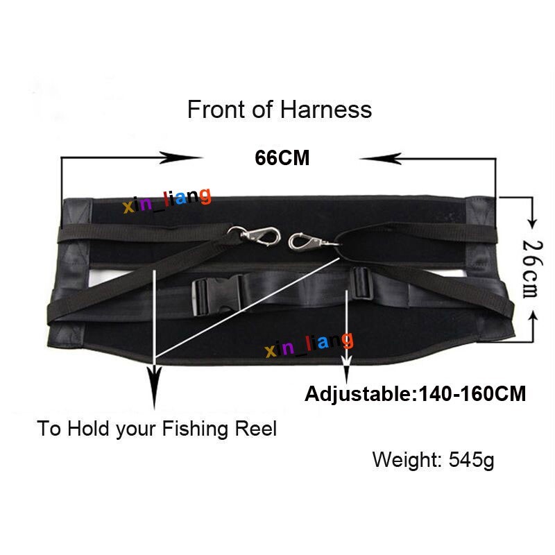 Dilated Fishing Fighting Belt Back Harness Waist Gimbal Pad Jigging Rod ...