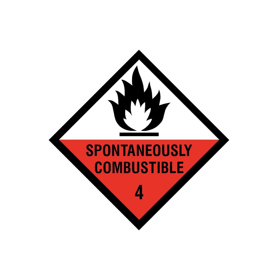 Hazchem Hazard Warning Stickers 100x100mm Gas Explosive ADR Corrosive ...