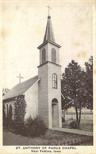 Postcard St. Anthony of Padua Chapel near Festina, Iowa - circa 1930s ...