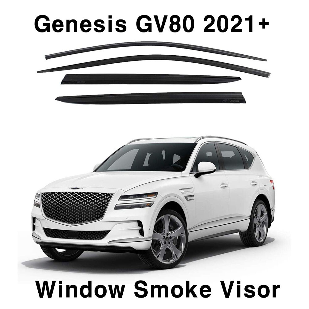 Smoke+Window+Visors+Sun+Rain+Vent+Guards+Deflector+4pcs+for+Genesis ...