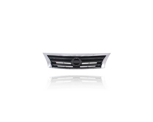 Grille for 13-15 Altima Sedan Chrome Frame Dark Gray Insert 623103TA0A ...