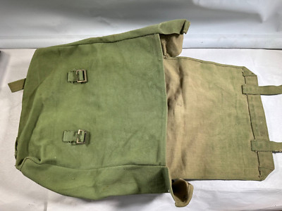 ww2 webbing large haversack green blanco green with straps good used ...