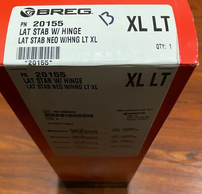 Breg Lat Stab with Hinge Knee, XLarge, LT, Knee Brace, 20155 | eBay