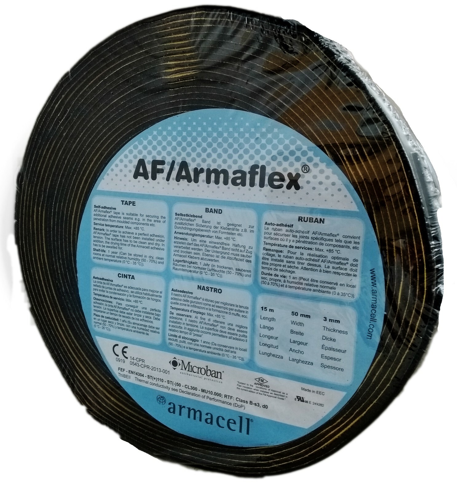 ARMAFLEX Klebeband AF-Tape-MC Microban erfüllt Sicherheitsvorschriften ...